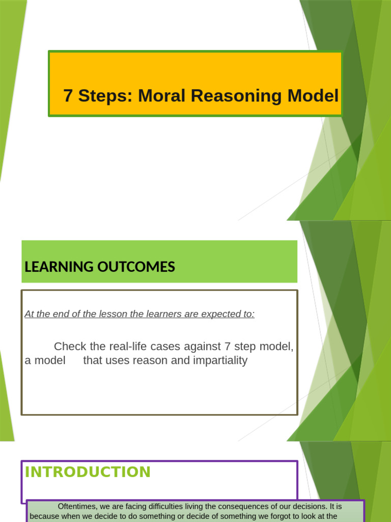 7 Steps Moral Reasoning Model | PDF | Decision Making | Reason