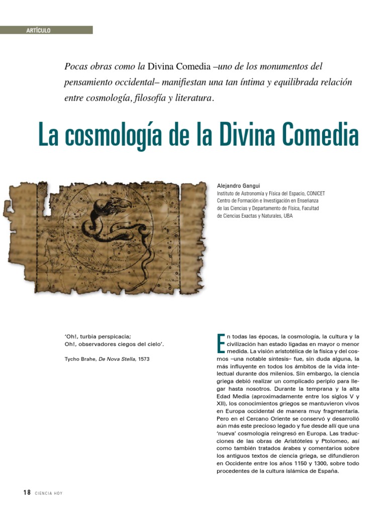 Citas de Dante sobre el cosmos | PDF