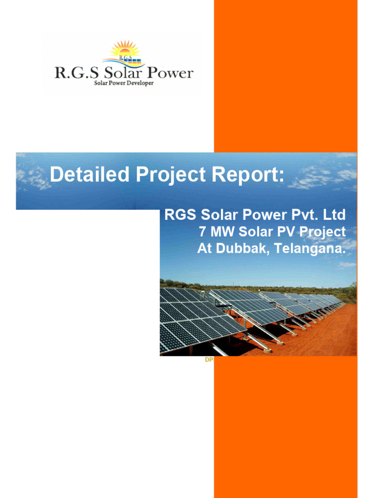DPR Rgs | PDF | Photovoltaic System | Photovoltaics