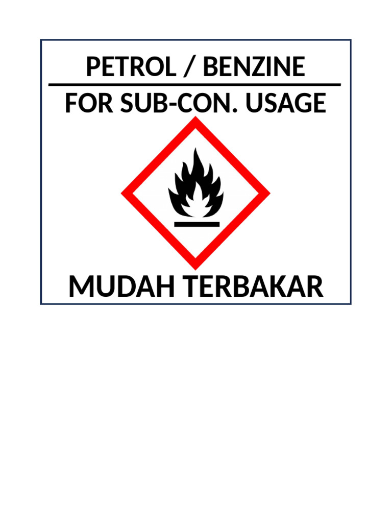 Petrol/Benzine Usage Guidelines | PDF