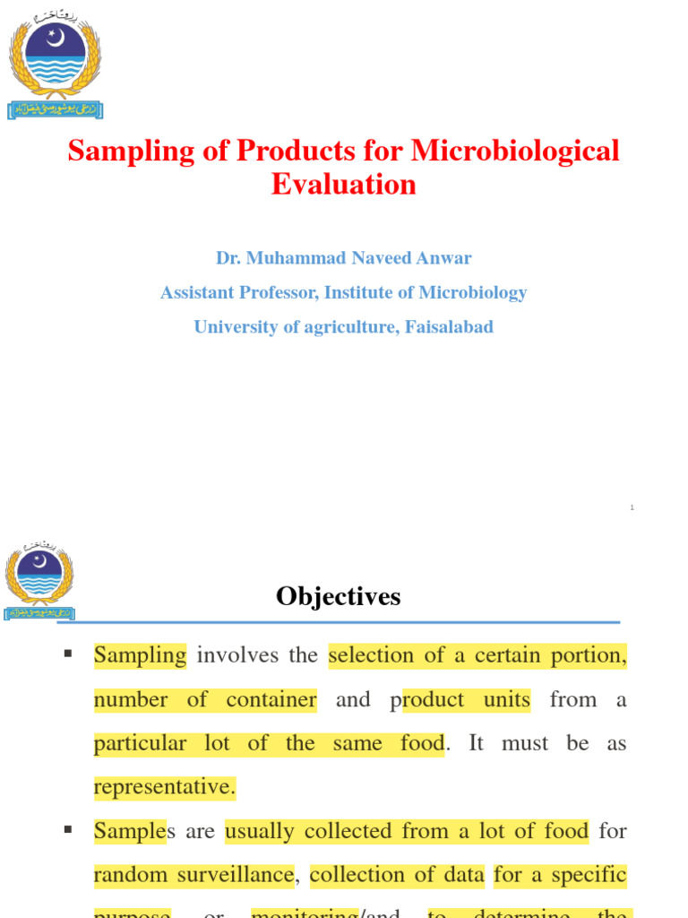 Microbiological Sampling Procedures Guide | PDF | Sampling (Statistics ...