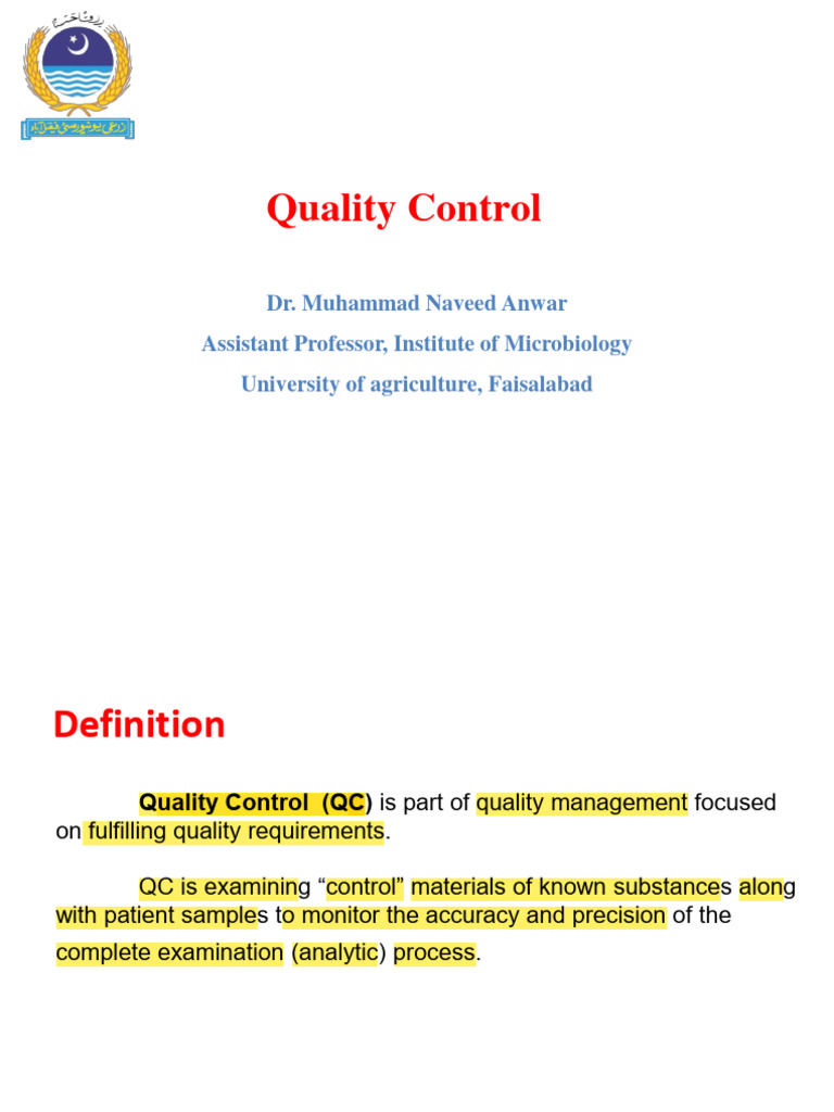 Understanding Quality Control Methods | PDF