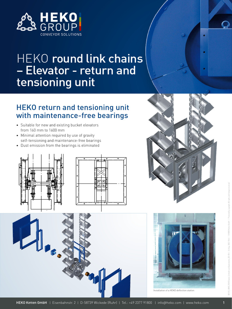 HEKO Elevator Tensioning Units Overview | PDF | Bearing (Mechanical ...