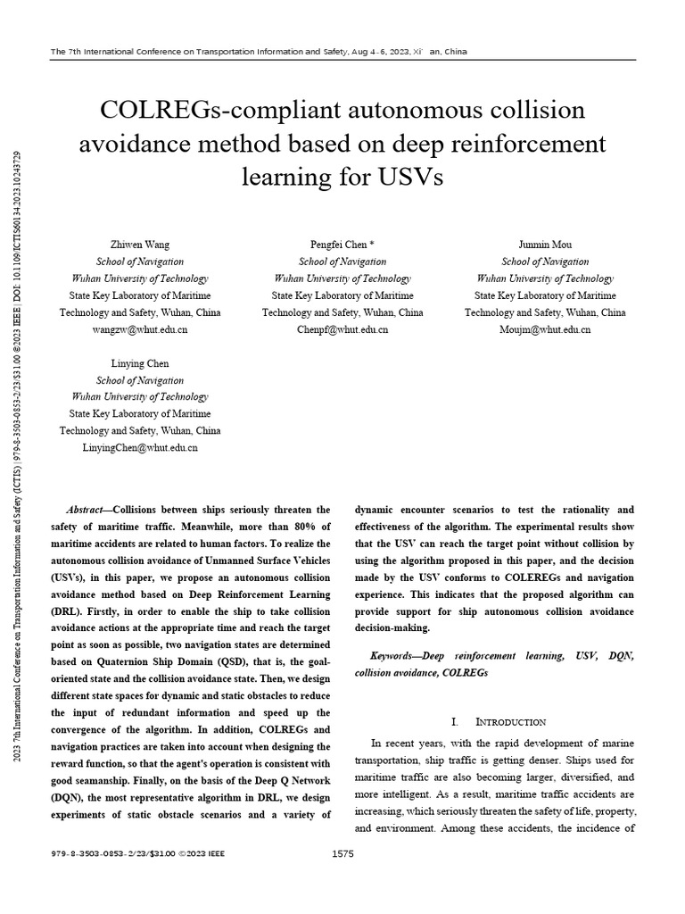 COLREGs-compliant Autonomous Collision Avoidance Method Based On Deep ...