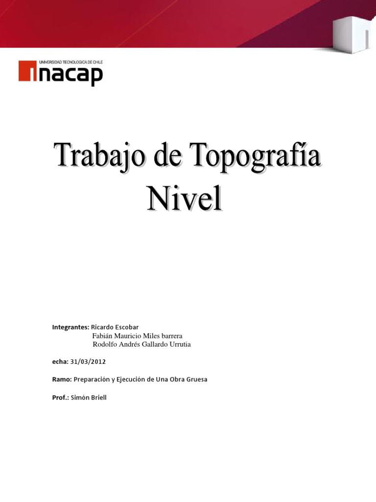 Nivel Topografico | PDF | Science | Física