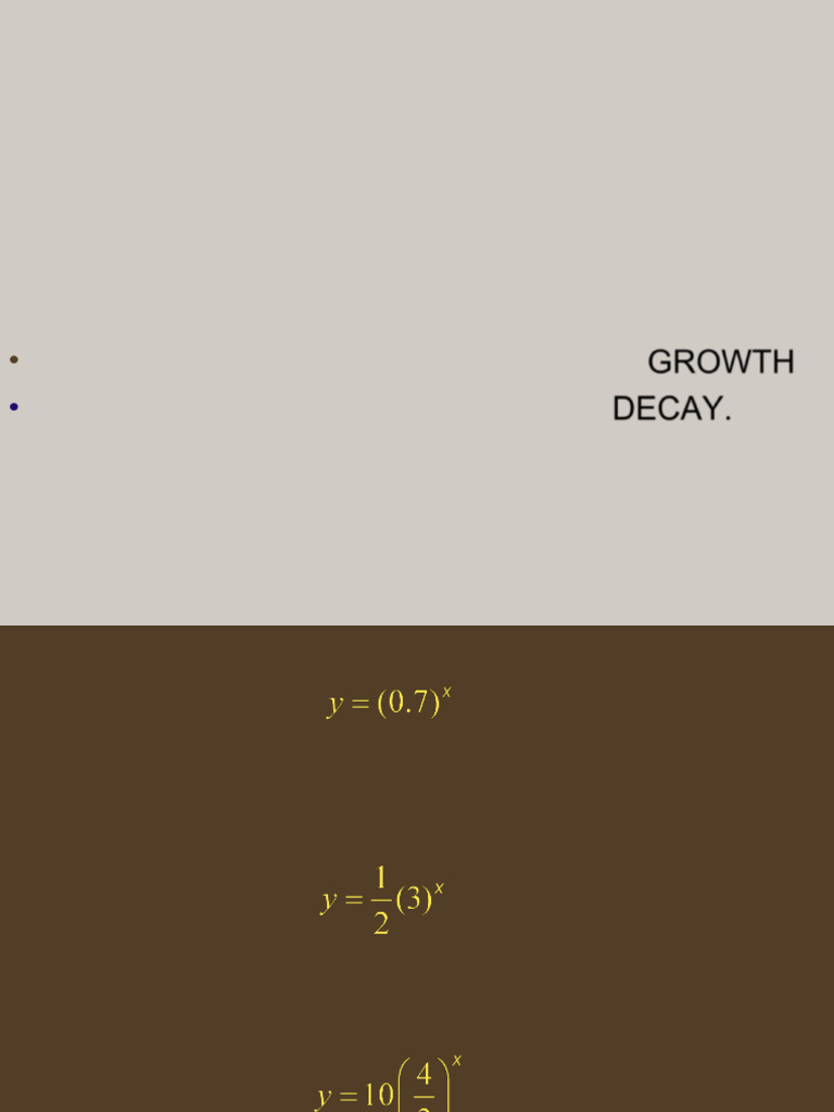Exponential Growth and Decay Functions | PDF | Functions And Mappings ...