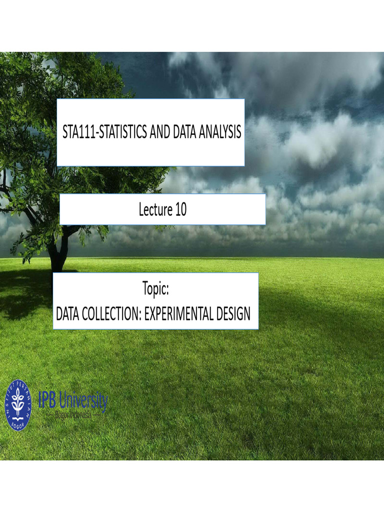 STA111 10 Design of Experiment en | PDF | Experiment | Design Of Experiments