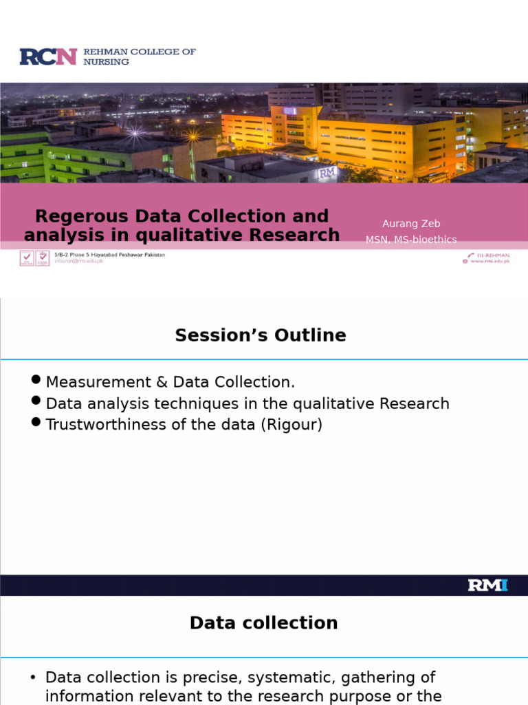 Measurement and Data Collection and Anlysis For MSN 2 | PDF | Qualitative Research | Focus Group