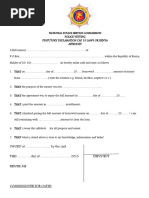 Botswana Police Affidavit Template | PDF