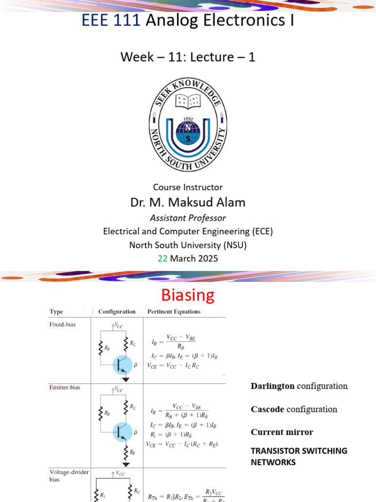 Week 11 Lecture 1 - BJT AC Analysis | PDF | Bipolar Junction Transistor ...