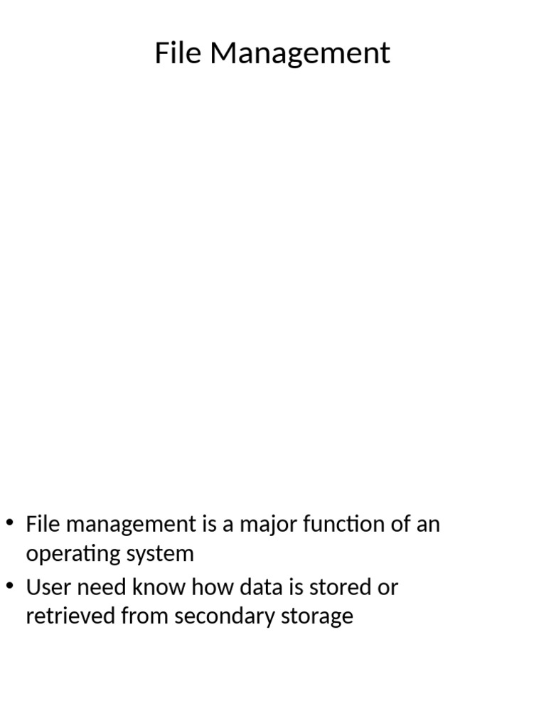 File Management Summary | PDF | Computer File | Computer Data Storage