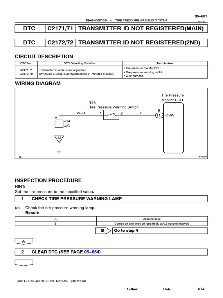 Lexus GX470 DTC C2172 Diagnostics | PDF | Switch | Electromagnetism