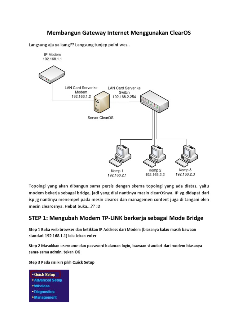 Membangun Gateway ClearOS | PDF | Bisnis | Komputer