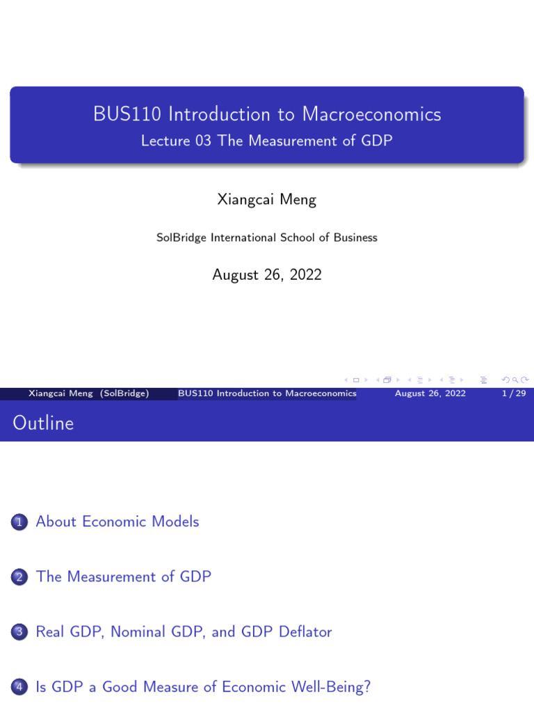 Measuring GDP in Macroeconomics | PDF | Gross Domestic Product ...
