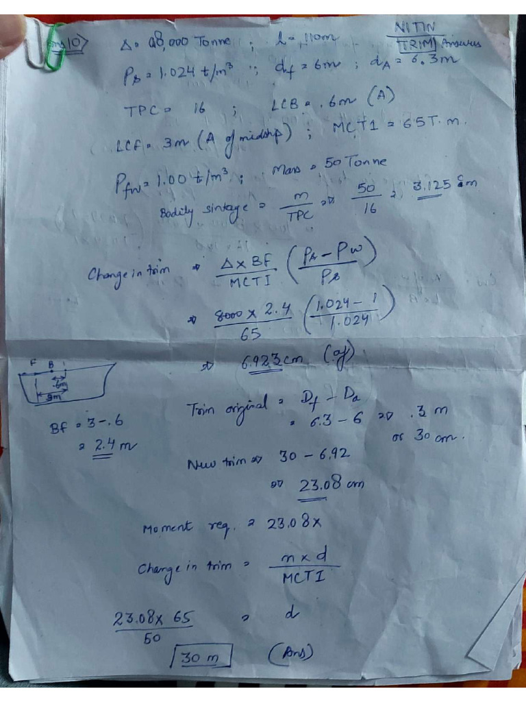 Nitin Naval Arch Meo2 Stability | PDF