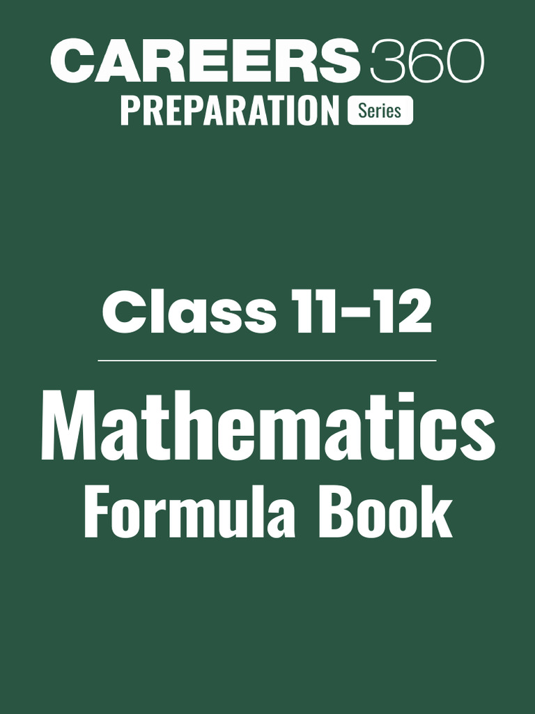 Class 11-12 Mathematics Formula Guide | PDF | Set (Mathematics ...