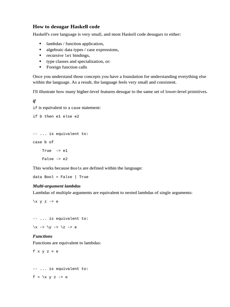 De Sugar | PDF | Anonymous Function | Function (Mathematics)