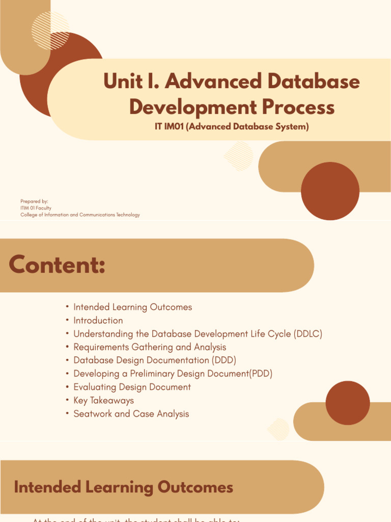 Unit I. Advanced Database Development Process | PDF
