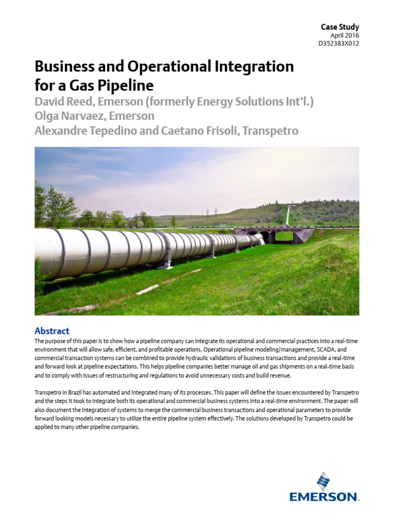 Integrating Pipeline Operations and Commerce | PDF | Simulation ...