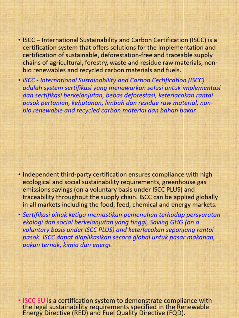 ISCC Certification Overview and Training | PDF | Waste | Genetically ...