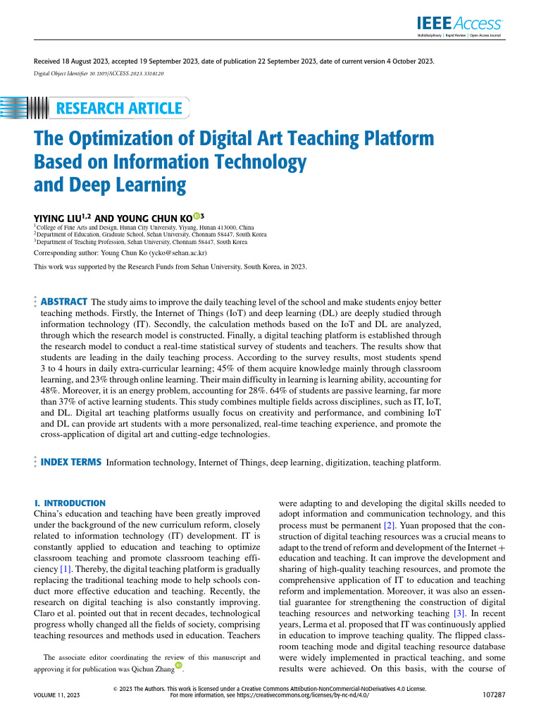 The Optimization of Digital Art Teaching Platform Based On Information ...