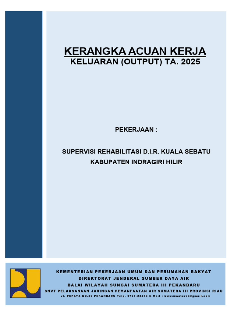 Supervisi Rehabilitasi D.I.R. Kuala Sebatu | PDF