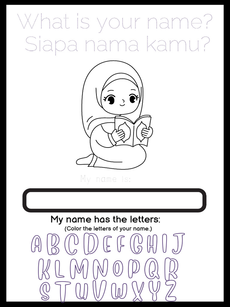 Back To School Activity All About My Name Worksheet in Colourful ...