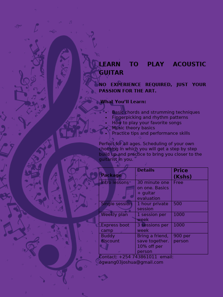 Acoustic Guitar Lessons for Beginners | PDF