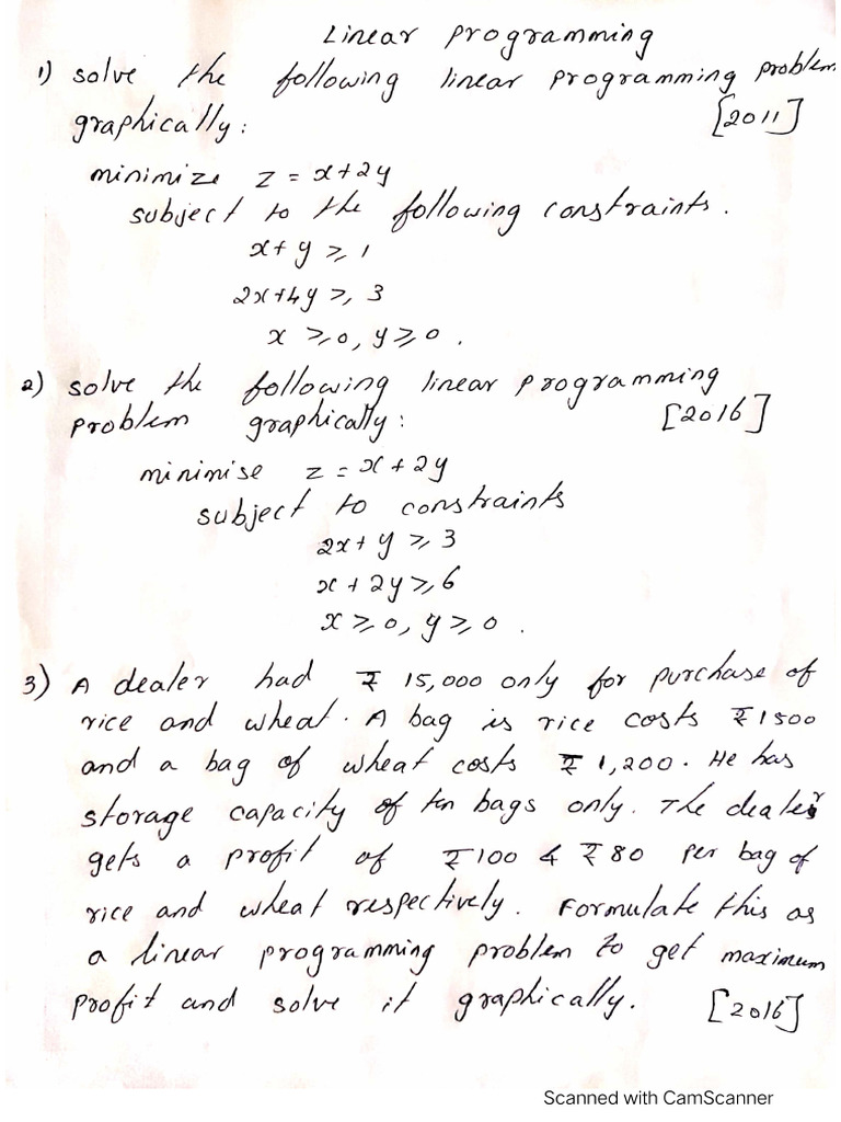 Linear Programming | PDF