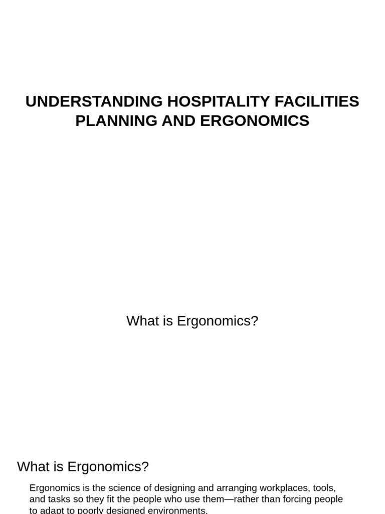Ergonomics Chapter 1 1 | PDF | Housekeeping