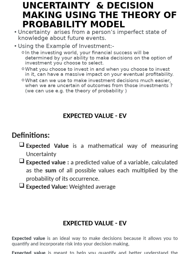 The Theory of Probability (R) | PDF | Expected Value | Variance
