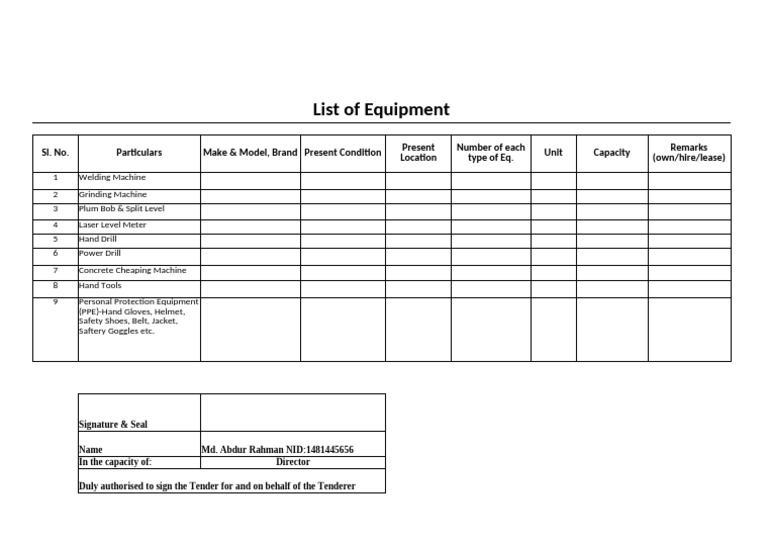 List of Machine Tools Equipment | PDF
