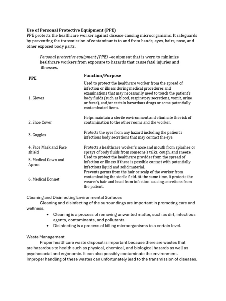 PPE Guidelines for Healthcare Workers | PDF | Personal Protective ...