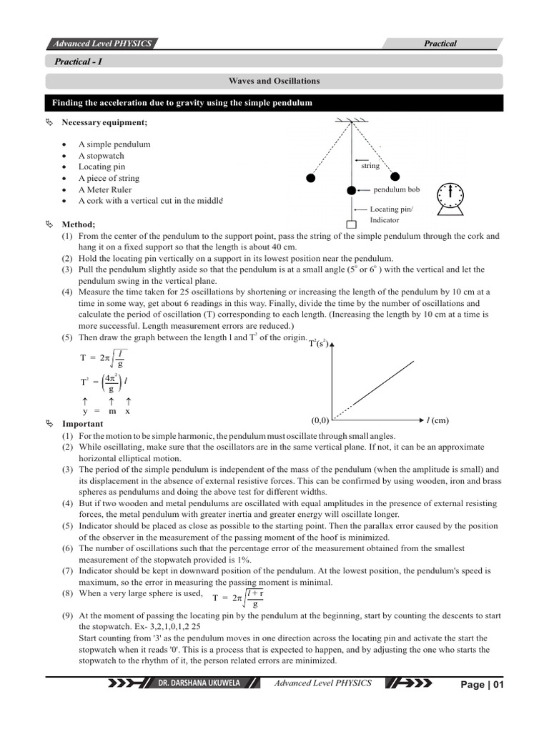 Waves Practical 2025 English | PDF | Pendulum | Resonance
