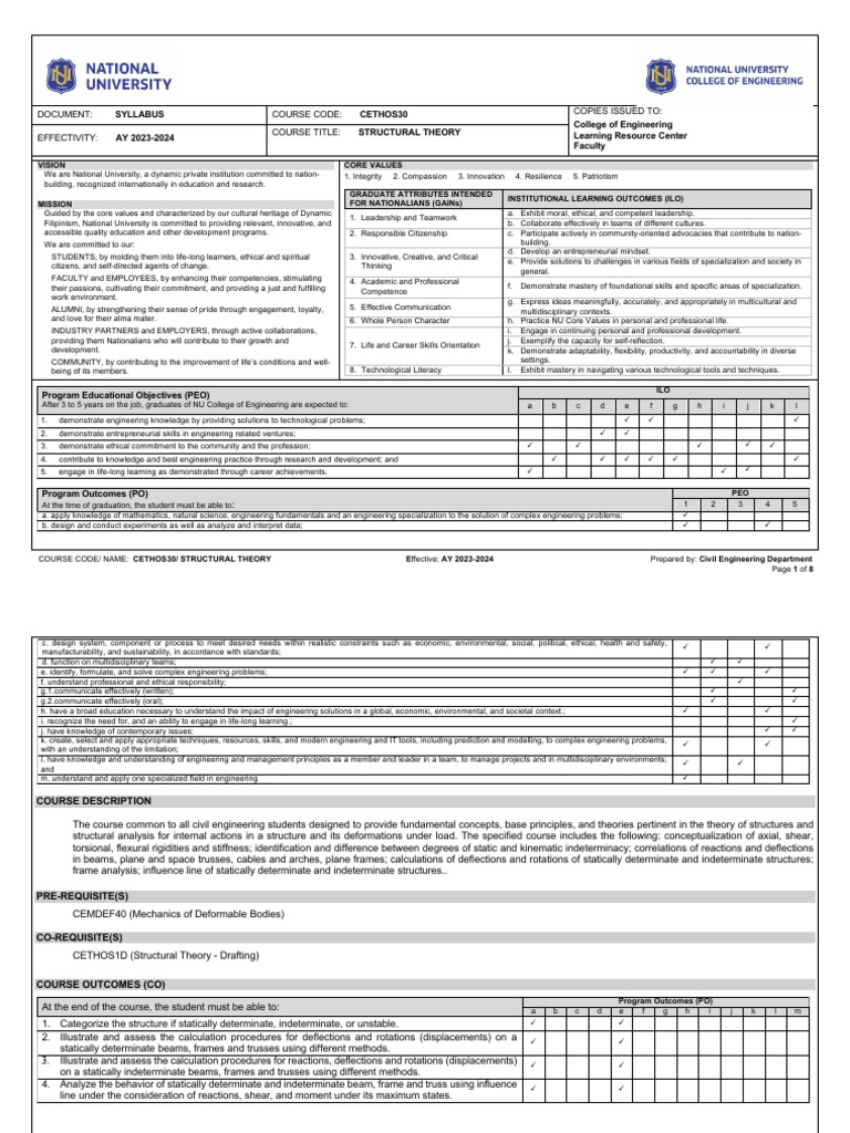 Cethos30 - Theory of Structures Lec | PDF | Structural Analysis | Beam (Structure)
