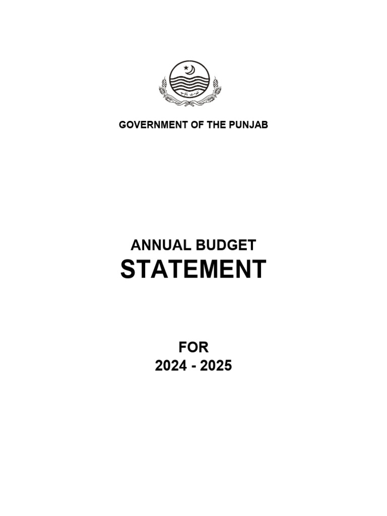 Annual Budget Statement 2024-2025 | PDF | Taxes | Expense