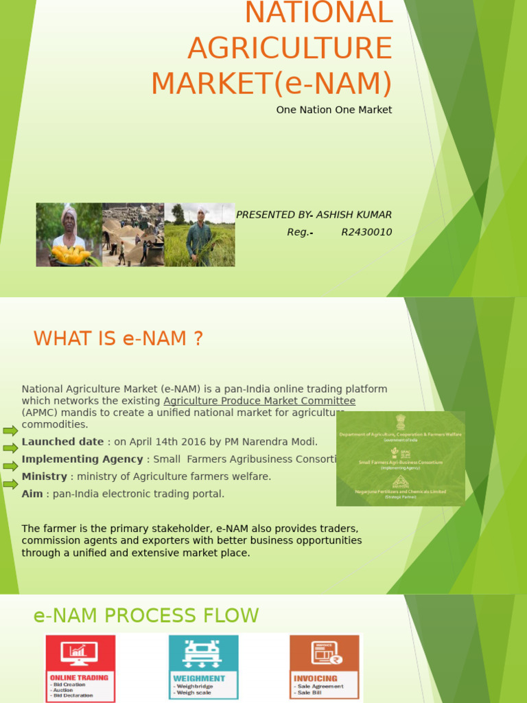 Overview of e-NAM in Agriculture Market | PDF | Economies | Private Sector
