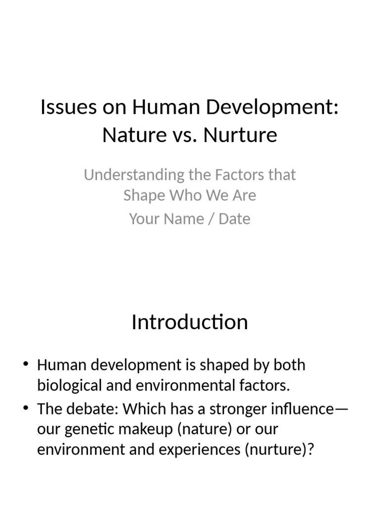 Nature Vs Nurture Presentation | PDF
