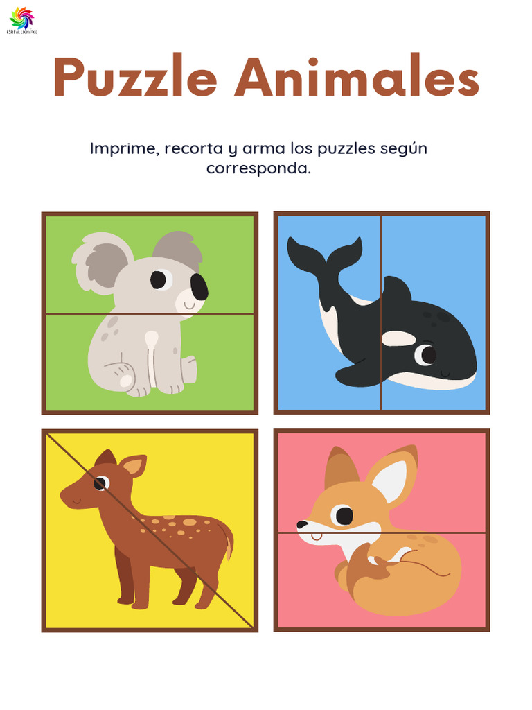 Puzzle Animales - Espiral CromaÌ Tico | PDF