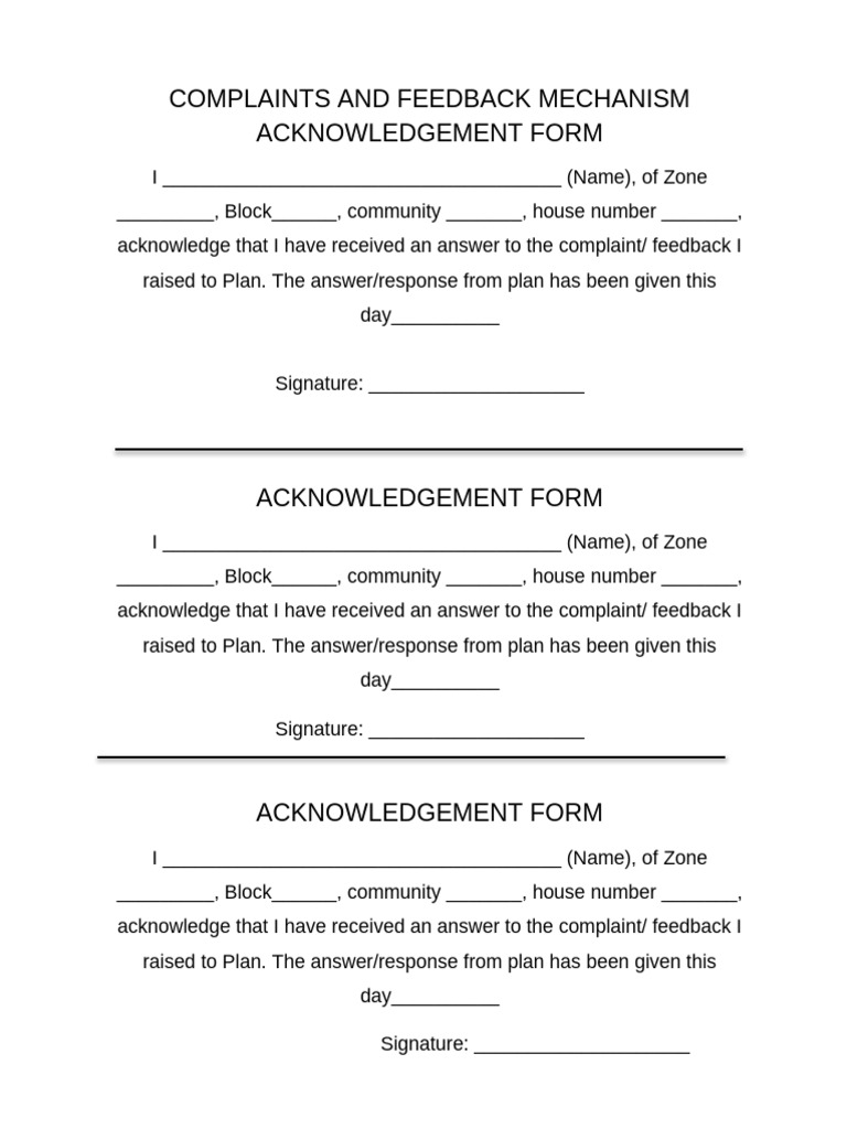 Acknowledgement Pdf
