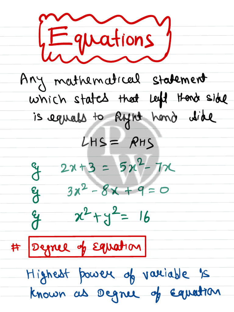 Understanding Equations and Their Solutions | PDF | Equations ...