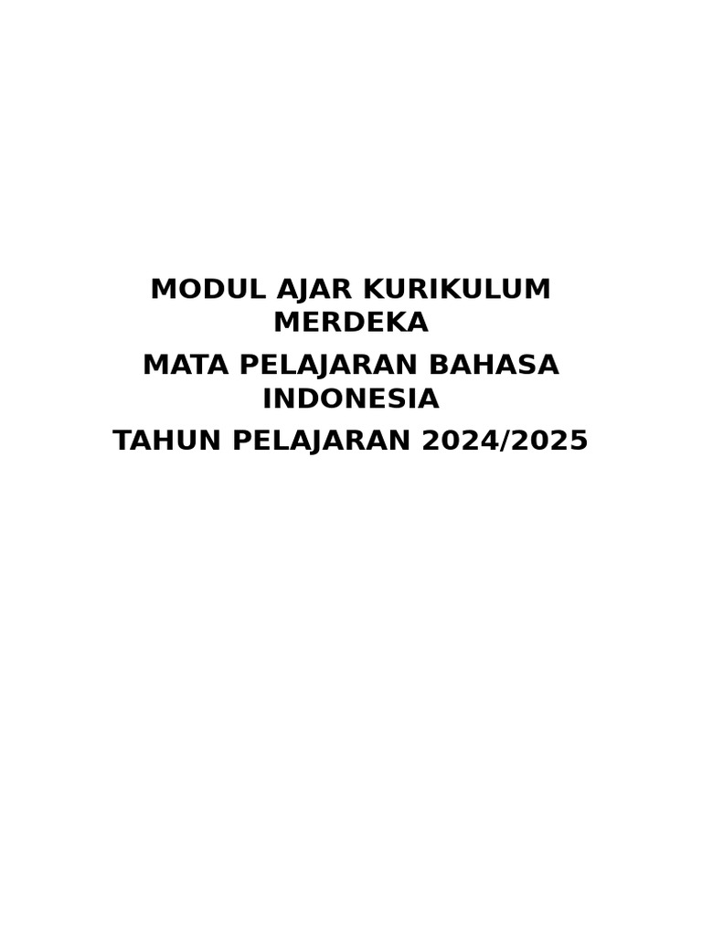 Supervisi Harmin Mapel Bahasa Indonesia | PDF