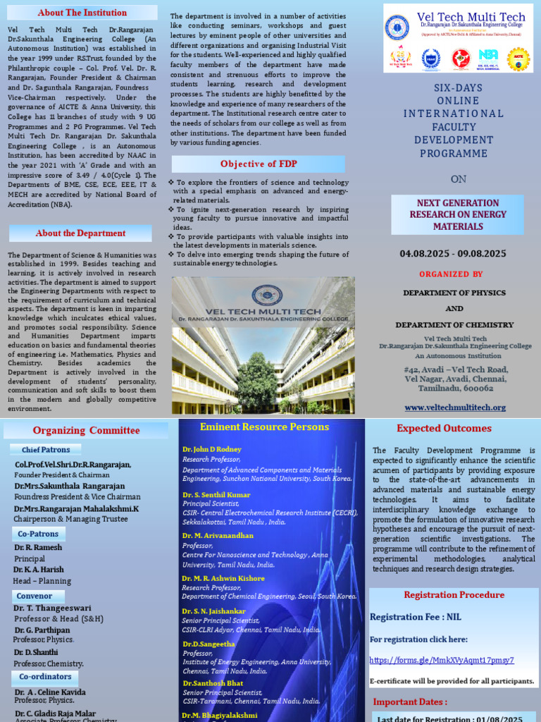 Physics-Chem FDP Brochure 16072025 | PDF | Science