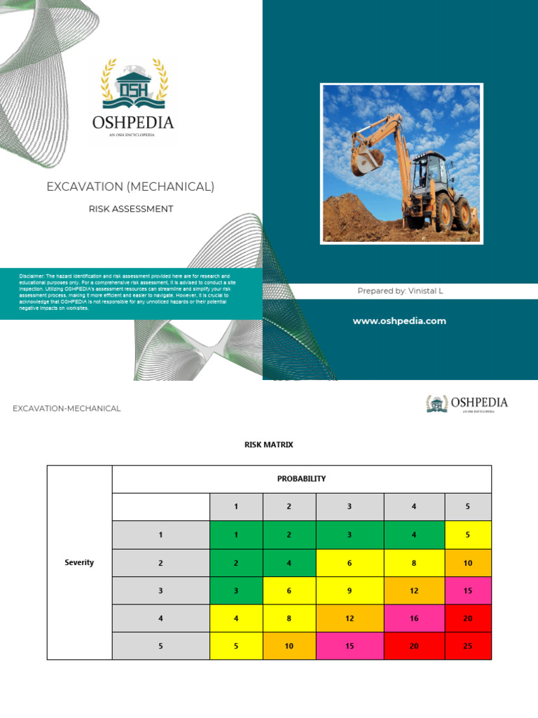 Excavation Mechanical Hira Pdf Personal Protective Equipment Risk