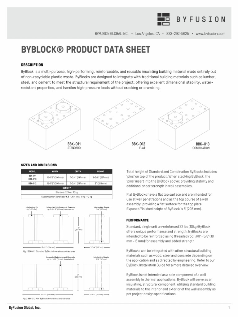 ByBlock Product Data Sheet v2.1 | PDF