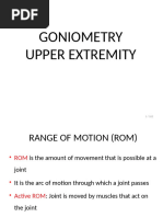 Upper Extremity ROM Norms Guide | PDF | Anatomical Terms Of Motion | Joints