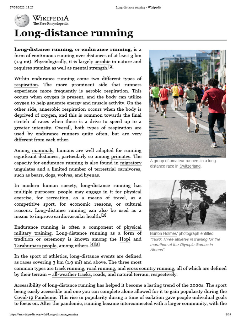 Long-Distance Running Overview | PDF | Long Distance Running | Sport Of ...