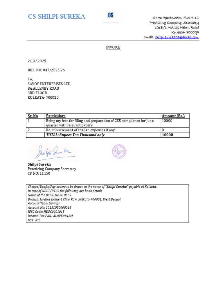 Invoice June 2025 | PDF