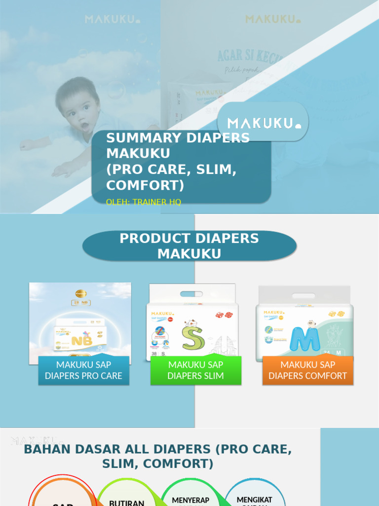 Rangkuman Diapers (Procare, Slim, Comfort) | PDF