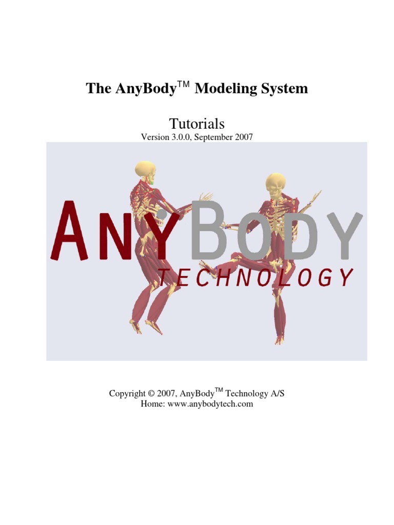 AnyBody Tutorials | PDF | Software | Computing